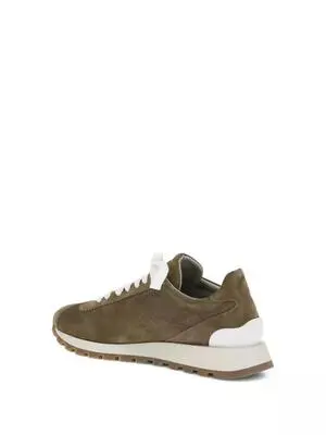 Brunello Cucinelli Lace-up Panelling Sneakers - Brown