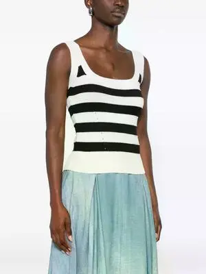 Ermanno Scervino Striped Sleeveless Top