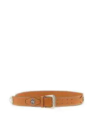 Ermanno Scervino Metal-coin Leather Belt - Brown
