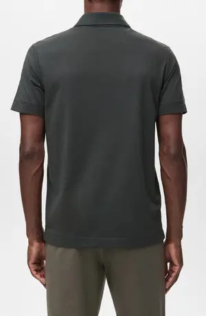 Mango Slim Fit Thermolite® Polo - Dark Green Grey