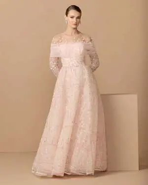 MAC DUGGAL COLLECTION Embellished Off-the-shoulder Ball Gown - Rose