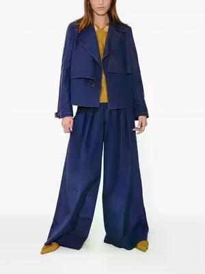 Rosie Assoulin Ridged Moiré Belted Jacket
