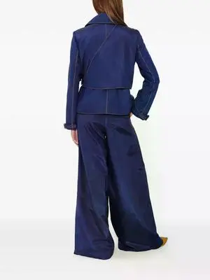 Rosie Assoulin Ridged Moiré Belted Jacket