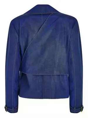 Rosie Assoulin Ridged Moiré Belted Jacket