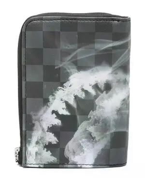 SPRAYGROUND Checkerboard Print Zip Wallet