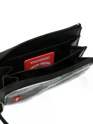 SPRAYGROUND Checkerboard Print Zip Wallet