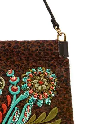 Etro Embroidered Leopard-print Shoulder Bag