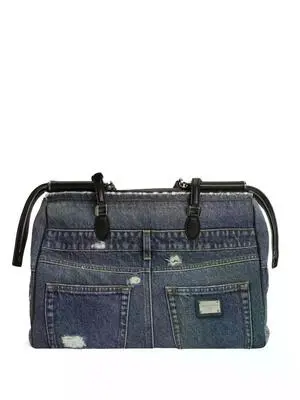 Dolce & Gabbana Vittoria Denim Tote Bag - Blue
