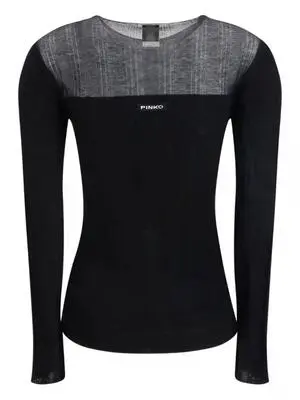 Pinko Sheer Ribbed Top