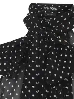 TOM FORD Polka-dot Sleeveless Blouse - Black