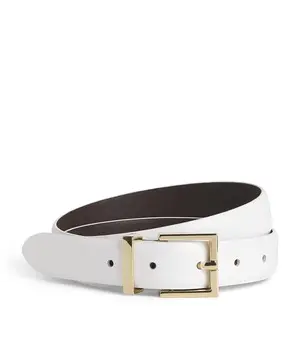 Sandro Leather Belt - Beige
