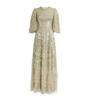 NEEDLE & THREAD Anais Sequin Gown