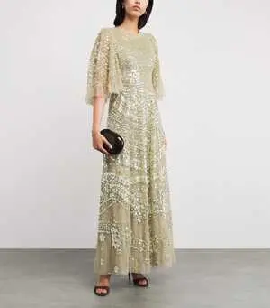NEEDLE & THREAD Anais Sequin Gown