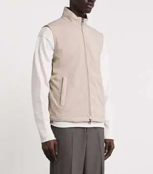 Paul & Shark Waterproof Reversible Platinum Gilet - Beige