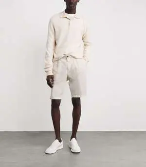 Paul & Shark Cotton-linen Bermuda Shorts - Ivory