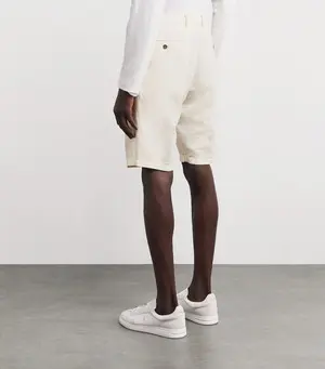 Paul & Shark Cotton-linen Bermuda Shorts - Ivory