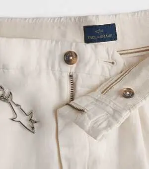 Paul & Shark Cotton-linen Bermuda Shorts - Ivory