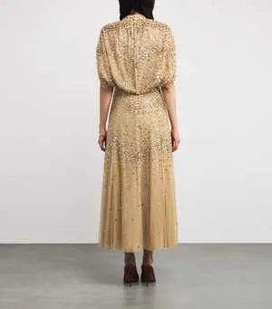 NEEDLE & THREAD Sequin Scallop Gown