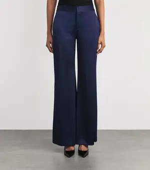Alice + Olivia Satin Wide-leg Trousers