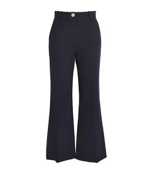 Sandro Wool-blend Flared Trousers