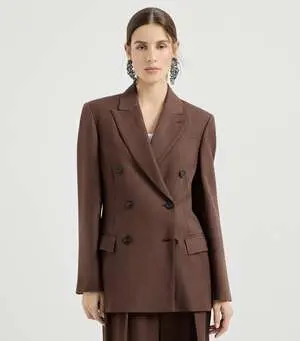 Brunello Cucinelli Crepe Double-breasted Blazer