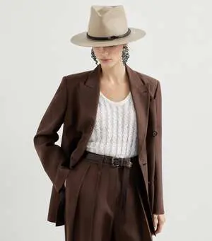Brunello Cucinelli Crepe Double-breasted Blazer