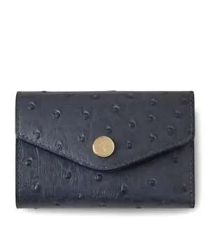 Mulberry Leather Folded Multi-card Wallet - Blue