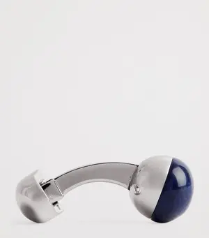 BABETTE WASSERMAN LONDON Rhodium-plated Sodalite Power Orb Cufflinks