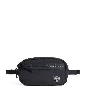 Stone Island Logo Patch Belt Bag - Black