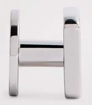 BABETTE WASSERMAN LONDON Rhodium-plated Celtic Onyx Cufflinks Set