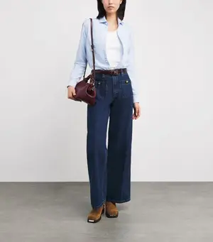 Sandro Leather Belt - Red