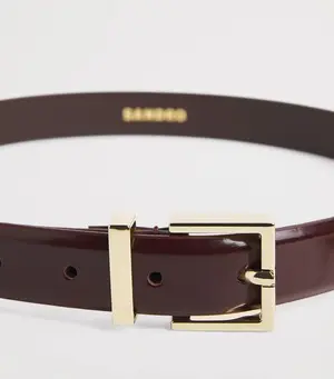 Sandro Leather Belt - Red