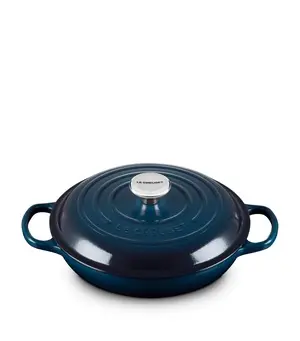 LE CREUSET Enamelled Cast Iron Shallow Casserole Dish - Nuit