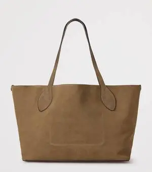 Mulberry Suede Tree Tote Bag - Beige