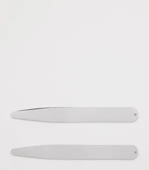 BABETTE WASSERMAN LONDON Rhodium-plated Classy Collar Stays
