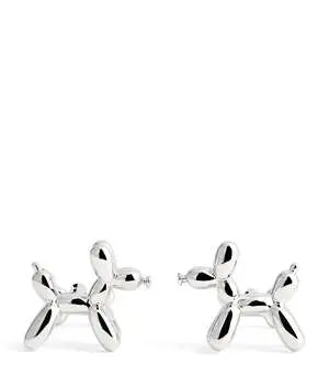 BABETTE WASSERMAN LONDON Rhoium-plated Balloon Dog Cufflinks