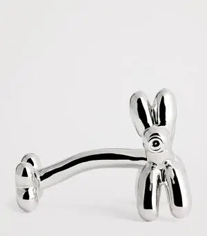 BABETTE WASSERMAN LONDON Rhoium-plated Balloon Dog Cufflinks