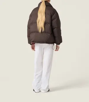 Miu Miu Technical Pongé Down Reversible Jacket - Red