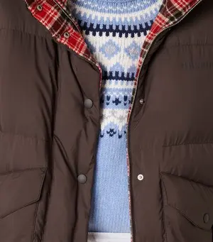 Miu Miu Technical Pongé Down Reversible Jacket - Red