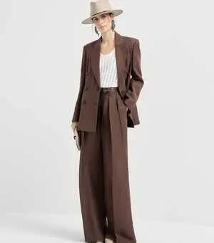 Brunello Cucinelli Crepe Double-breasted Blazer