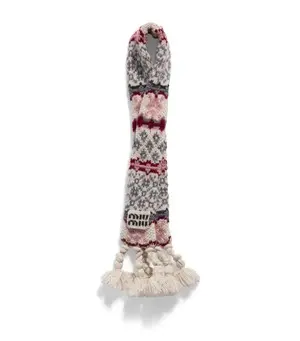 Miu Miu Wool-cashmere Knitted Bag Charm - Neutral