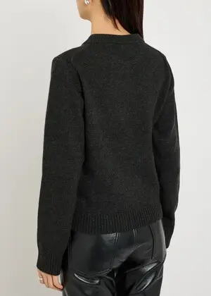 GANNI Logo-intarsia Wool-blend Jumper
