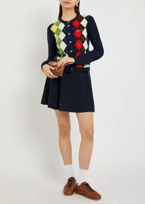 GANNI Wool And Cashmere-blend Mini Skirt