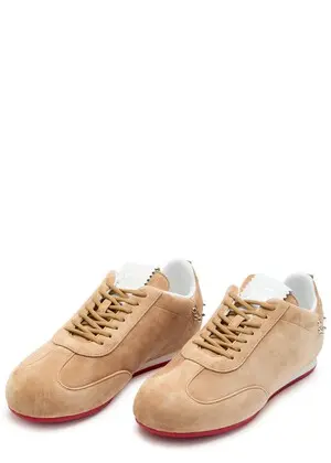 CHRISTIAN LOUBOUTIN Eleanora Studded Suede Sneakers