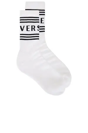 Versace Athletic Socks White & Black