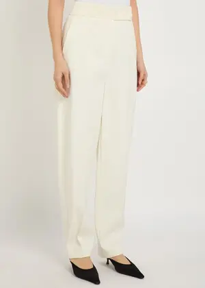 JOSEPH Aix Tapered Trousers - Cream