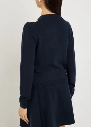 GANNI Argyle Wool And Cashmere-blend Cardigan - Multicoloured