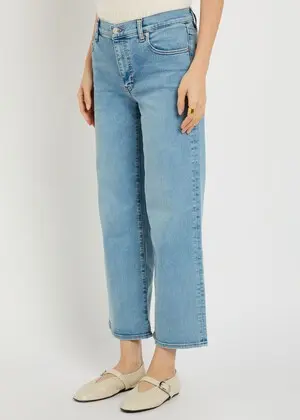 FRAME The Mellow Wide-leg Cropped Jeans