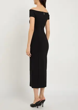 JOSEPH Stretch-knit Midi Dress - Black