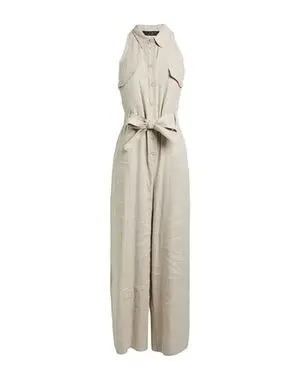 KAOS Jumpsuit In Linen And Viscose - Beige